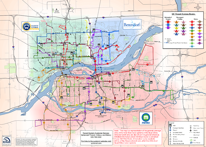 Quad City Region Map